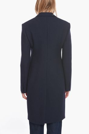 Jil Sander Einreihiger Wollmantel mit Metallapplikation Jil Sander