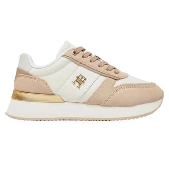 Tommy Hilfiger Wei&szlig;e Pinke Fashion Runner Sneakers - - Shoes - Damen - Mehrfarbig - 37 EU