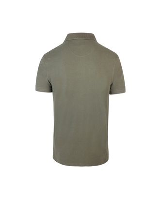Barbour Mens Piqu&eacute; Polo Shirt Green Cotton T-shirts And Polos