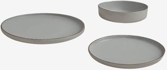 Sklum Sklum - Geschirrset aus 12 Teilen aus Steingut Ronilena Delphingrau - Braun