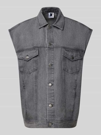 Karo Kauer Jeansweste mit Brusttaschen