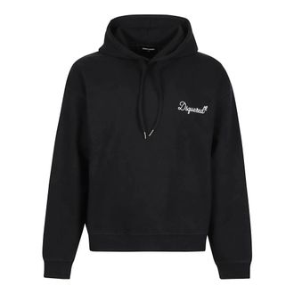 Dsquared2 Homme, Sweatshirts et sweats &agrave; capuche, Noir, Taille: M SweaT-shirt D2 Signature Coupe Relax