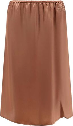Maison Margiela Femme, Jupes, Brun, Taille: 36 FR Satin Midi Skirt
