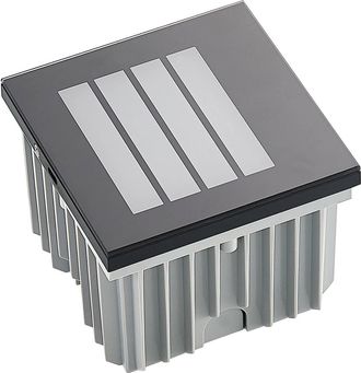 Arcchio LED Wandleuchte au&szlig;en Zamo (Modern) in Schwarz aus Aluminium (1 flammig,) - Wandeinbauleuchte f&uuml;r Au&szlig;en, Wandlampe Au&szlig;enwand/Hauswand, Haus, Terrasse 