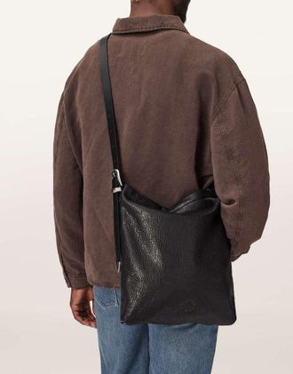 AllSaints Haven - Sac bandouli&egrave;re en cuir - Noir