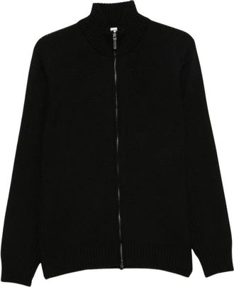 KANGRA Cardigan en laine vierge - Homme - Pulls - Noir - Taille: L