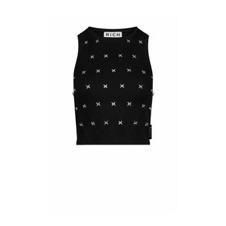 John Richmond &Auml;rmelloses Top - - Tops - Damen - Schwarzk - XS