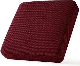 Chun Yi Elastischer Kissenbezug f&uuml;r Sofa, Schutz, Sofakissen f&uuml;r 1-Sitzer, Stoff Jacquard Spandex, Kissenbezug (Stuhl, Wein)