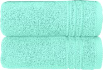 La Vida Premium Handtuch-Set 2-teilig Türkis, 100% Frottee-Baumwolle, 480g/m², weich und saugstark, fürs Badezimmer, Oeko-Tex 100 Zertifiziert, 2 x Handtuch 5