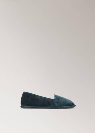 Mango Velours-Hausschuhe marineblau - Damen - 36 - MANGO