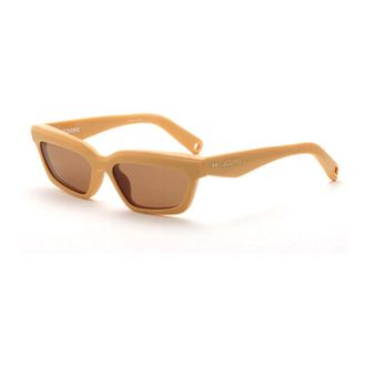 Jacquemus Feminine Rechteckige Sonnenbrille Gelb/Braune Linse - - Accessories - Damen - Gelb - ONE SIZE