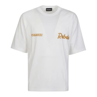 Dsquared2 Loose Fit T-Shirt - - Tops - Herren - Wei&szlig; - XL