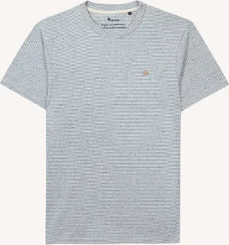 Faguo T-shirt écru & bleu clair coton - OLONNE