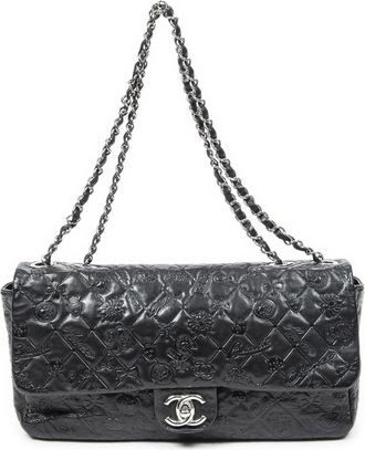 Chanel Crossbody Bags - Lucky Symbols Jumbo Single Flap - Gr. unisize - in Schwarz - f&uuml;r Damen