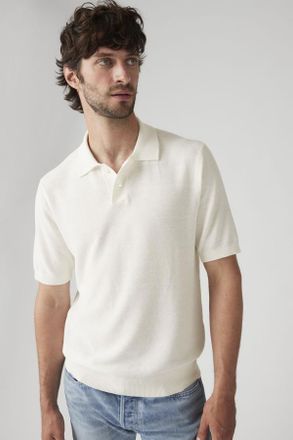 Levi's Sweater Cotton Linen Knit Polo - Herren - Wei&szlig; / Wei&szlig;