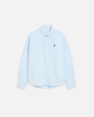 Ami Ami Paris - Chemise bleue en coton Ami de Coeur Bleu - Taille : XXL - Unisex