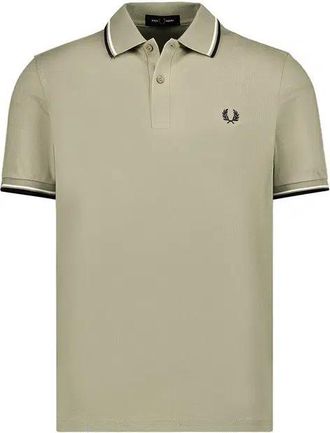 Fred Perry Herren Polo-Shirt gr&uuml;n Baumwoll-Piqu&eacute;