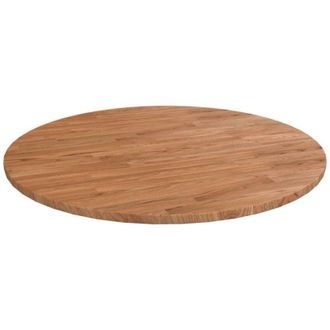 vidaXL Dessus de table rond Marron clair Ø90x1,5 cm Bois chêne traité Vidaxl