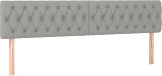 vidaXL Led Kopfteil Hellgrau 180x7x78/88 cm Stoff Vidaxl