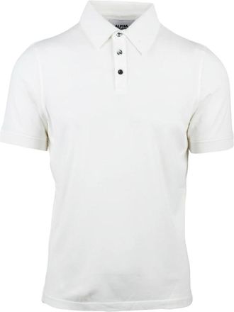 Alpha Studio Homme, Tops, Blanc, Taille: XL Polo en stretch