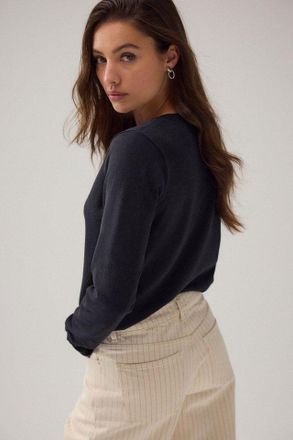 Next V-Ausschnitt-Pullover Weicher Pullover mit V-Ausschnitt und Baumwolle (1-tlg)