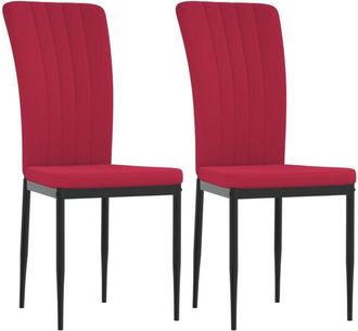 vidaXL Esszimmerstühle 2 Stk. Weinrot Samt Vidaxl