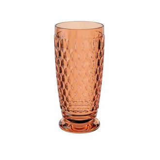 Villeroy & Boch Boston Apricot Verre À Long Drink, Cristallin Coloré Orange, Contenance 300 Ml
