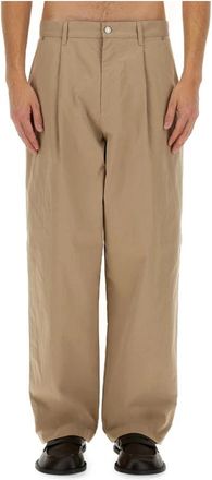 Moschino Gestreiftes Kurzarmhemd - - Trousers - Herren - Beige - L