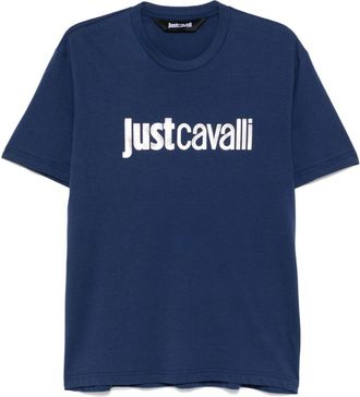 Just Cavalli T-Shirt mit Logo-Print - Blau