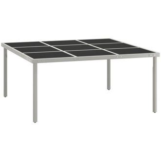 vidaXL Vidaxl - Table de salle &agrave; manger de jardin 170x170x74,5cm Verre et acier