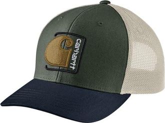Carhartt Work in Progress Mens Canvas Mesh-Back C Patch Cap, Forestry Green