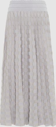 Molli Jupe Longue Delicate Gris Chine Clair