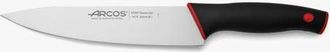 Arcos Kochmesser Professionell - Edelstahlklinge 200 mm - Ergonomischer Griff Schwarz Rot - Serie Duo