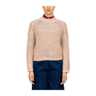Forte_Forte Rundhals-Strick - - Knitwear - Damen - Rosa - S