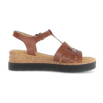 Gabor Femme, Chaussures, Brun, Taille: 38 1/2 EU Sandale marron à fermeture velcro