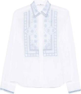 Ermanno Scervino Femme, Blouses et Chemises, Blanc, Taille: 38 FR Chemise avec Broderie
