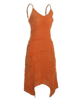 vishes Sommerkleid Damen Tr&auml;ger Patchwork Zipfelsaum Baumwolle Gewebt Alternative Mode, Boho, Hippie, Ethno, Festival