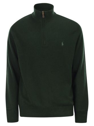 Polo Ralph Lauren Pull en laine avec demi-fermeture &eacute;clair