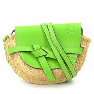 Loewe Pre-owned Cuir sacs-ports-paule - Femme - Pre-owned - Vert - Taille: ONE Size