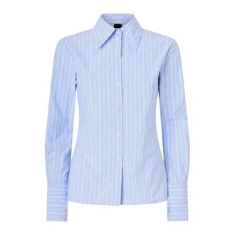 Pinko Pinko, Femme, Blouses et Chemises, Bleu, Taille: 40 FR Cathleen Camicia Popeline Jacq