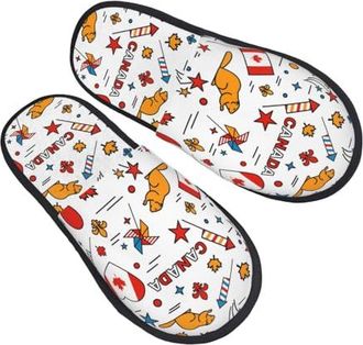 Generic Pantoufles F&ecirc;te Du Canada Slippers Antid&eacute;rapants Chauds Chaussons Pour Int&eacute;rieur Unisex Ext&eacute;rieur M