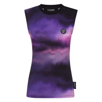 Plein Sport Femme, Tops, Violet, Taille: 36 FR T-Shirt Col Rond