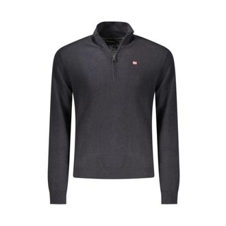 Napapijri Schwarzer Woll Herren Pullover - - Knitwear - Herren - Schwarzk - XL