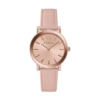 Furla Femme, Accessoires, Rose, Taille: ONE Size Montre bracelet en cuir