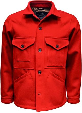 Manifattura Ceccarelli Homme, Vestes, Rouge, Taille: L Veste Wool Cruiser