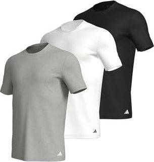 adidas Herren Unterwäsche Crew Neck Shirt (3pk) -Active Core Cotton Tricot, Assorted_4am011, XXL Hommes