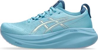 Asics Womens Gel-Nimbus 27 Running Shoe, Stillwater/Cream, 42 EU