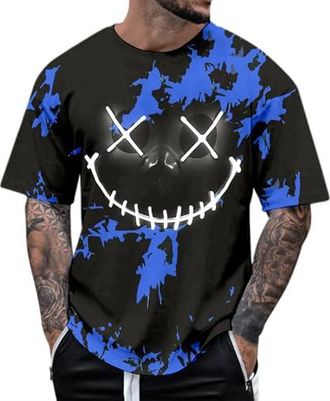 Generico T-shirt Halloween avec impression dr&ocirc;le pour la journ&eacute;e T-shirt confortable et d&eacute;contract&eacute; pour toutes les occasions de loisirs pull gothique m&eacute;di&eacute;val