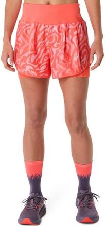 Asics Damen Shorts ROAD ALL OVER PRINT 2-N-1 3.5IN SHORT