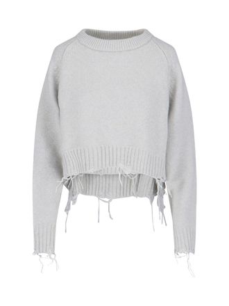 Low Classic Damage Crop Sweater